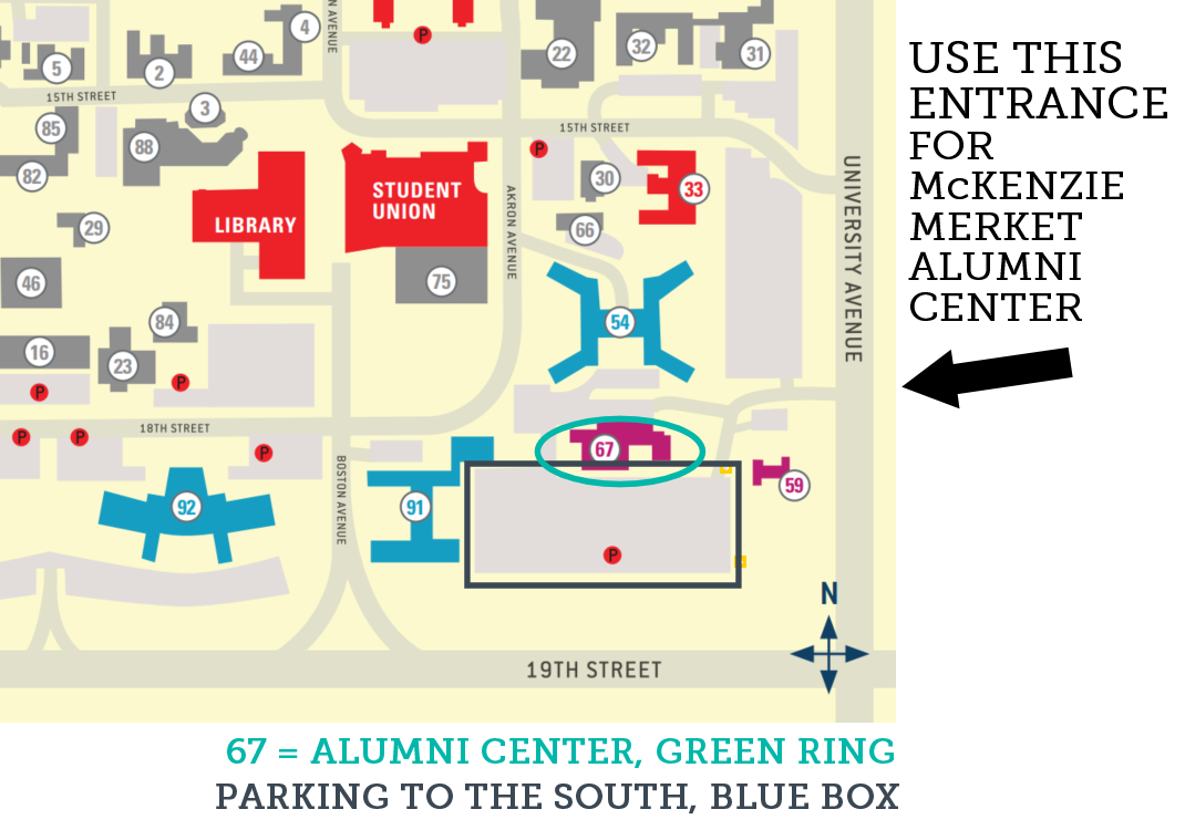 Map and Parking - McKenzie-Merket Alumni Center - Literacy Texas