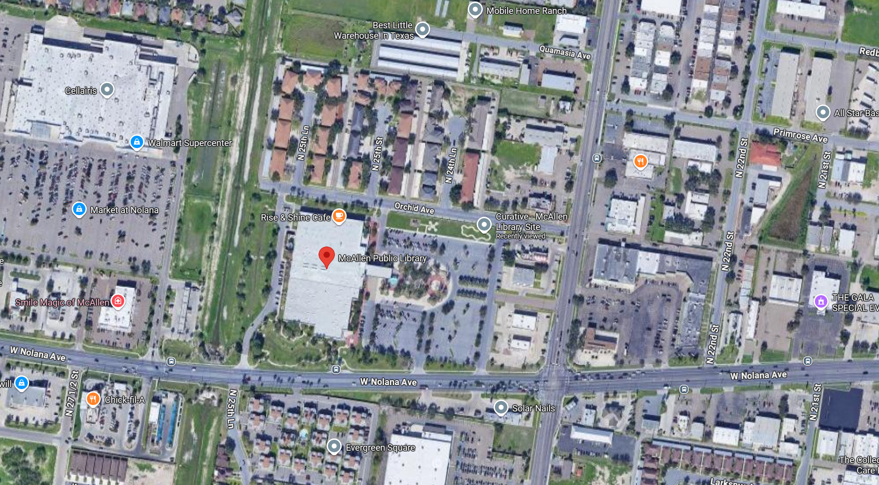 Map and Parking - McAllen Public Library - Literacy Texas
